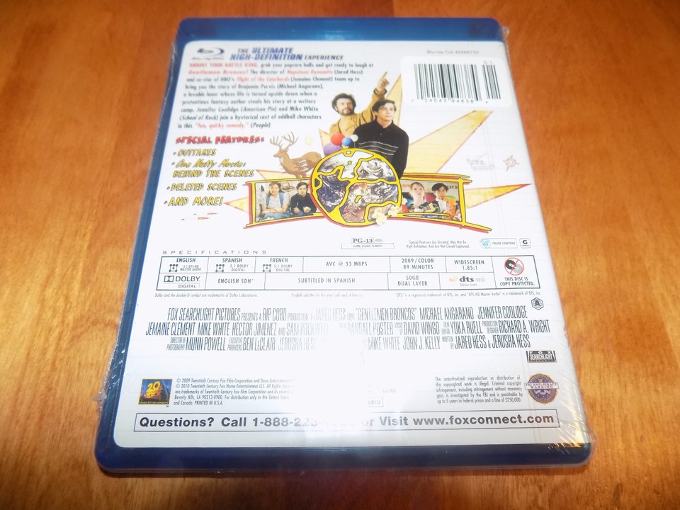 GENTLEMEN BRONCOS Jermaine Clement Michael Angarano Comedy BLU-RAY DISC ...