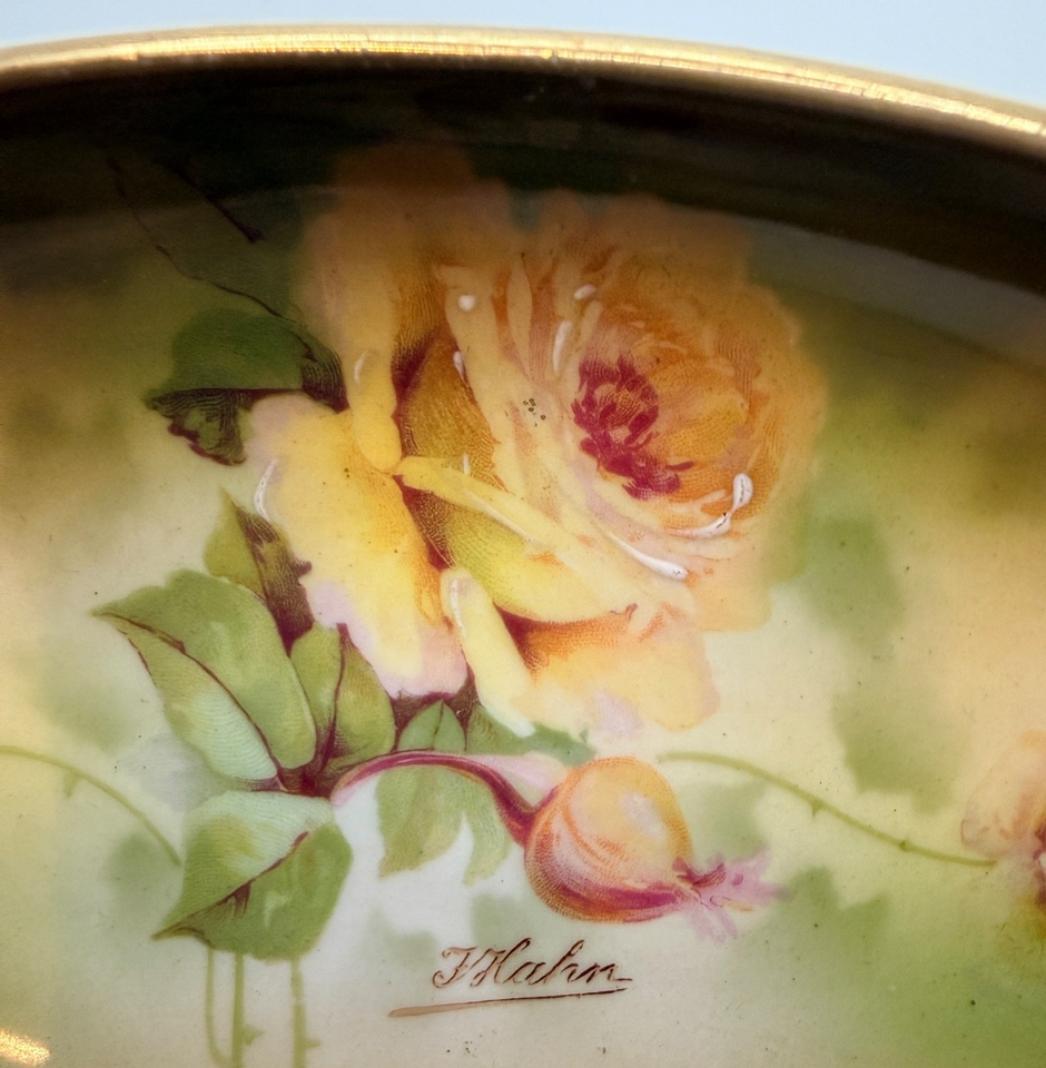 Antique Royal Rudolstadt Prussia Fine Porcelain Dish Hand Painted ...