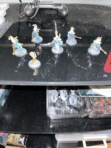 Pro painted W40k Aeldari Dire Avengers squad (Current models 5 D.A. + 1 ...