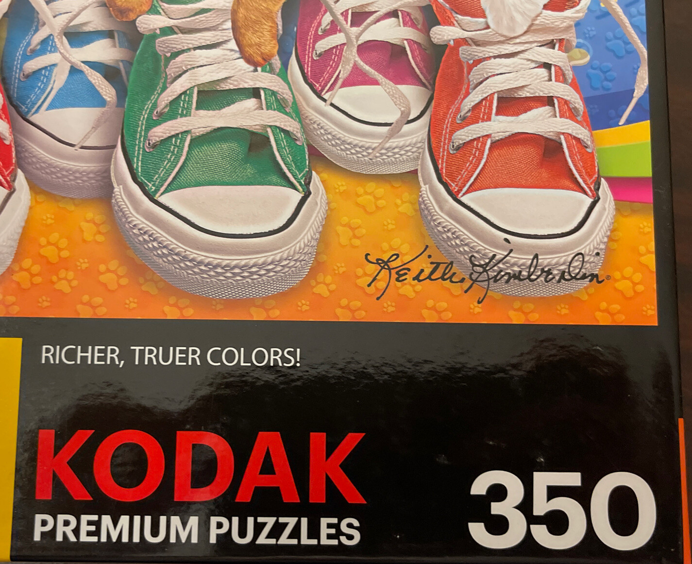 Kodak Sneaky Pups Large SNEAKERS 350 Piece Puzzle Keith Lot Kimberlin ...
