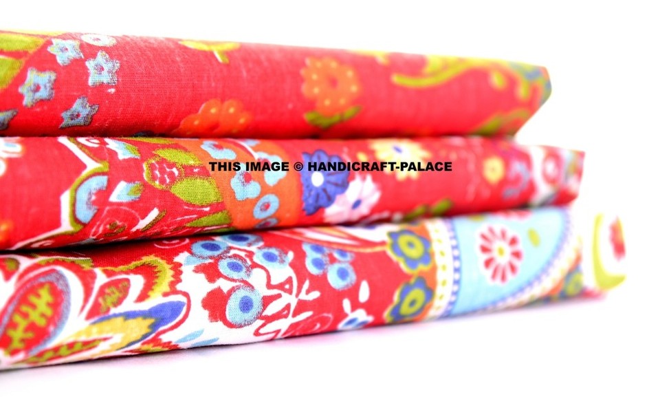 100% Cotton Fabric Hand Print Sewing Dressmaking Clothes Handmade DIY ...