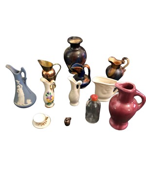 Miniature Pitcher Lot - Pottery & Porcelain MOST Unmarked | eBay