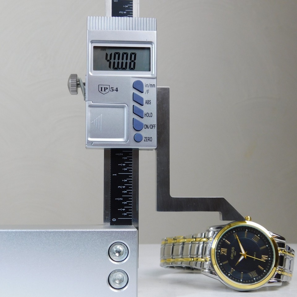 ORUSS 1853 Two Tone Quartz Analog Men's Watch Sz. 7 3/4" New Battery | eBay