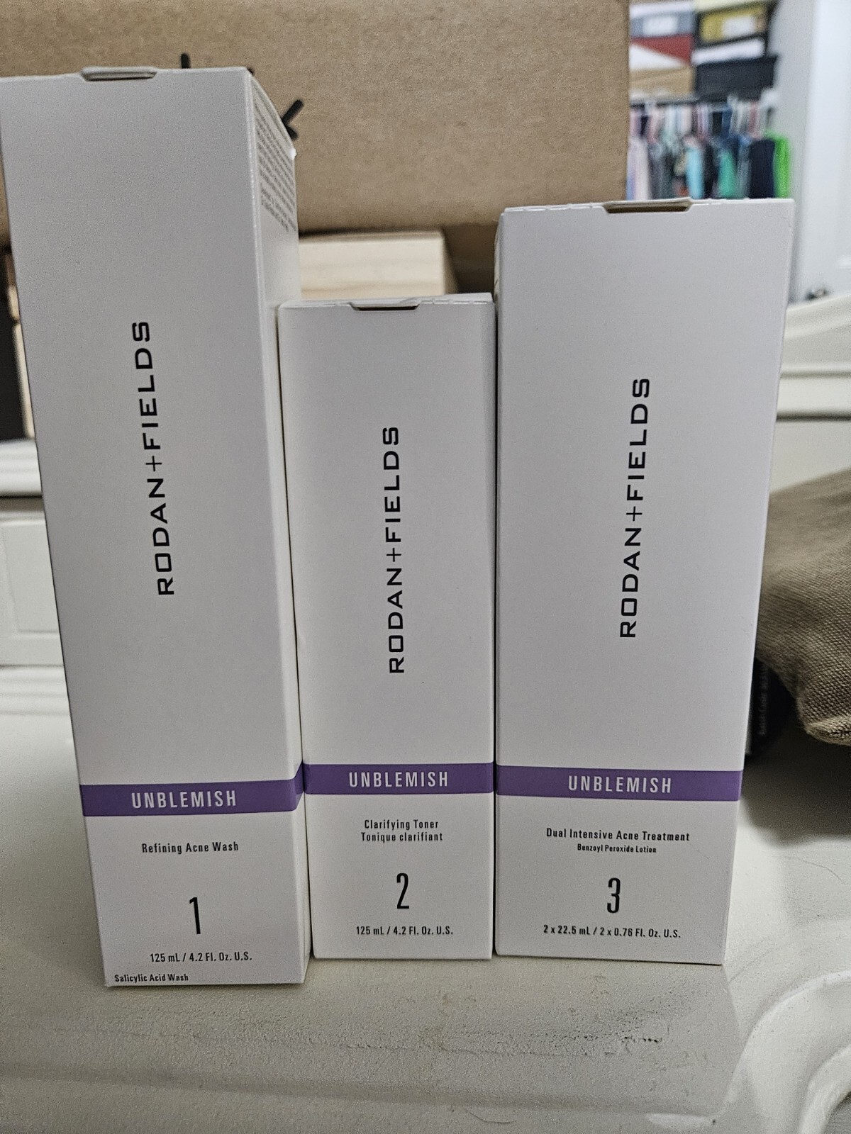 Rodan + Fields UNBLEMISH Regimen for Acne Steps 1-3. Expires 8/25 And ...