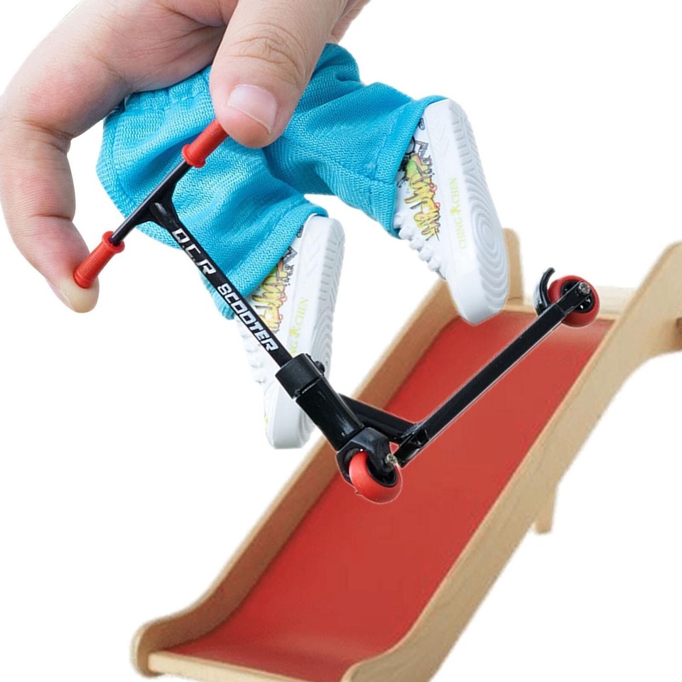 Mini Finger Toys Alloy Finger Scooter Kit w/ Pants Shoes Kids ...