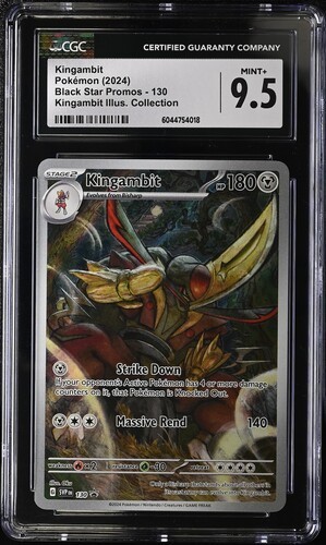 Kingambit 130 Pokémon Black Star Promo Kingambit Illus Box CGC Mint+ 9. ...