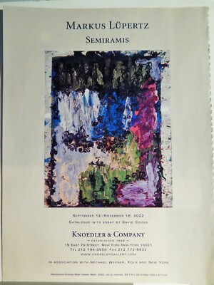 MARKUS LUPERTZ / PAUL RESIKA ART PIECES ORIG VTG 2002 ADVERTISEMENT, | eBay