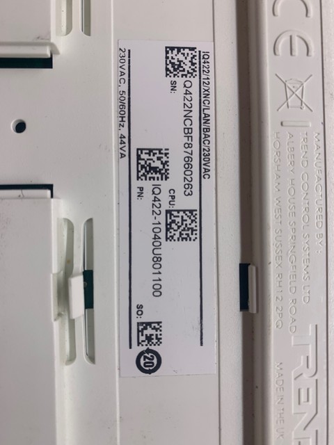 Trend IQ422/12/XNC/LAN/BAC/230V ( S/N Q422NBCF87660263 ) P/N IQ422 ...