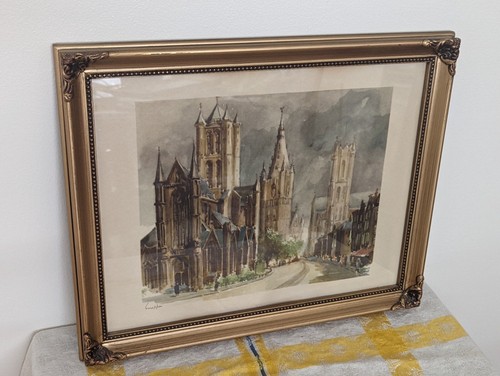 Reinier Wynand Snapper (1907 – 1988) Watercolor Painting. Beautifully ...