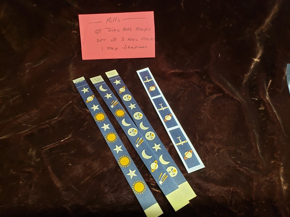 MILLS QT REPLACMENT DIAL REEL STRIPS FOR MILLS QT ANTIQUE SLOT MACHINE ...