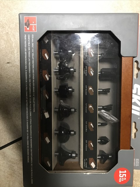 Skil 91015 15 Pc Router Carbide Bit Set for sale online | eBay