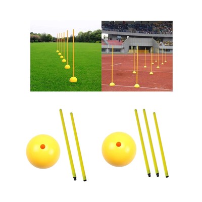 Football Sign Rod Soccer Pole Base Set with Base Soccer Agility Poles ...