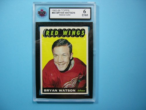 1965/66 TOPPS NHL HOCKEY CARD #45 BRYAN WATSON ROOKIE RC KSA 6 EX/NM ...