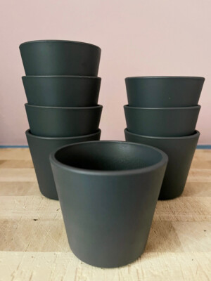 IKEA 8x Mini Übertopf Topf klein für Sukkulente FEJKA Pflanze anthrazit ...