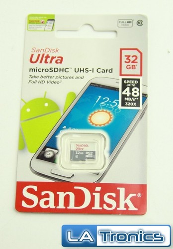 SanDisk Ultra 32GB Class 10 MicroSDHC UHS-I Memory Card - (SDSQUNB-032G ...