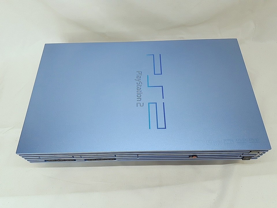 PS2 Aqua Blue Console Controller set Playstation2 NTSC-J Japan Tested ...