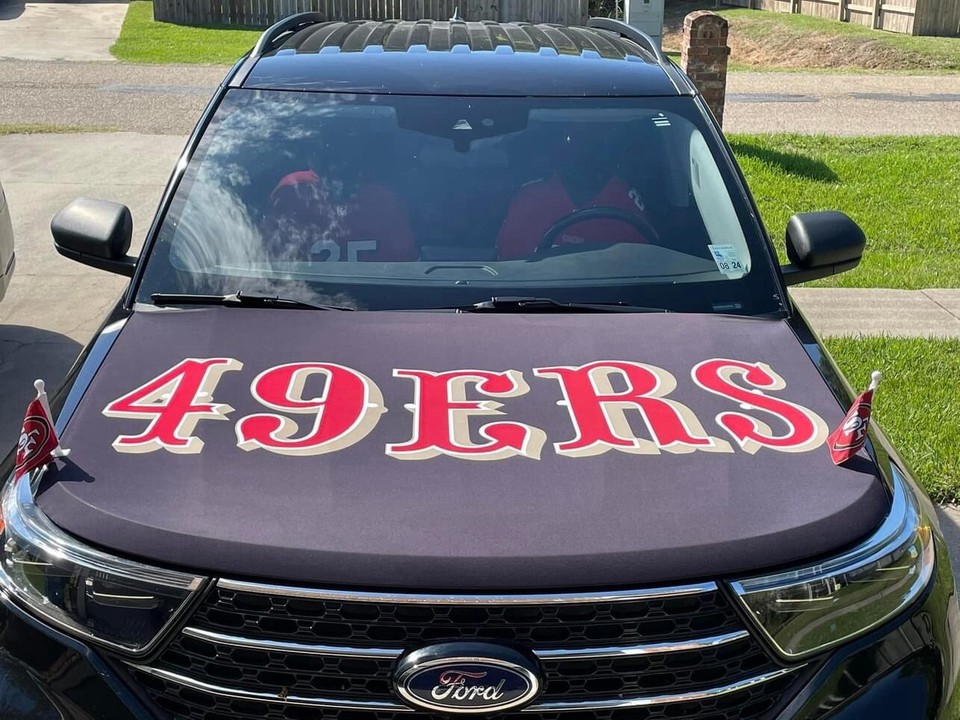 San Francisco 49er Truck Or Auto Or SuV Hood Cover (Red) | eBay