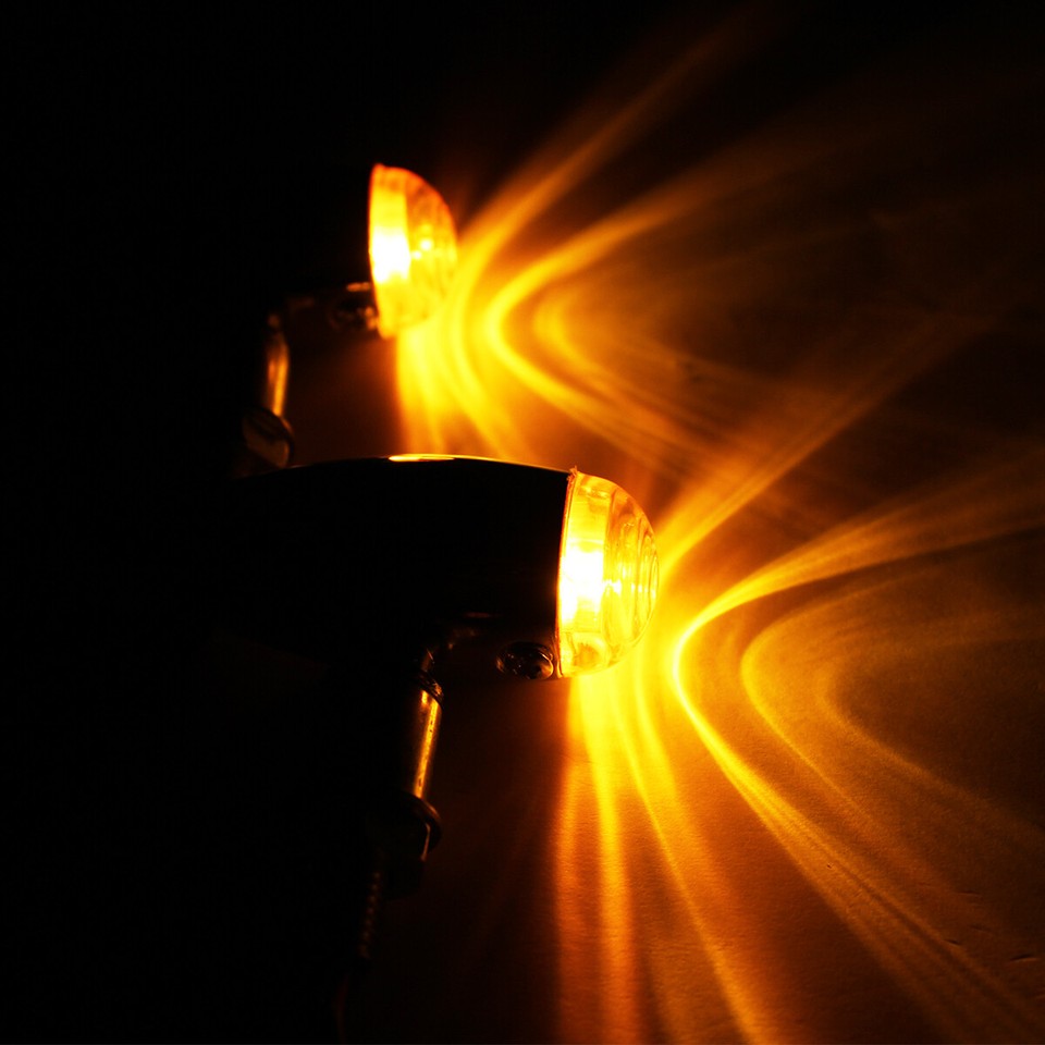 4X Bullet Turn Signals Indicators Halogen Light For Harley Softail ...