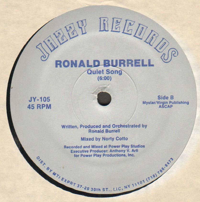 Ronald BURRELL – IN The Summertime - Jazzy Records – JY-105 - USA 1992 ...