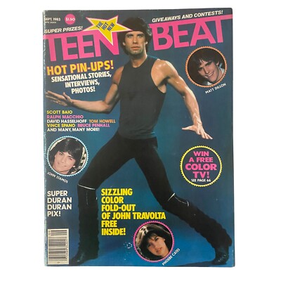 Teen Beat Magazine September 1983 John Travolta Matt Dillon w Poster No ...