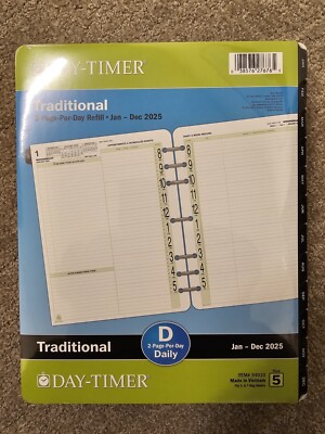 2025 Daytimer 94010 Traditional Daily Planner | eBay