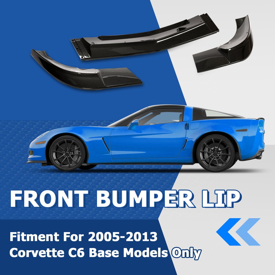 2005-2013 Corvette C6 Base ZR1 Style Front Bumper Lip Splitter For ...