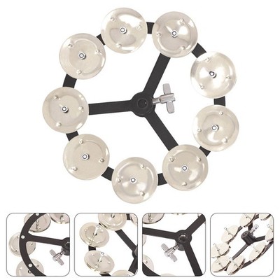 Set Drum Cymbal Beginner Silver Drum Set Cymbal Companion Copper Bell ...