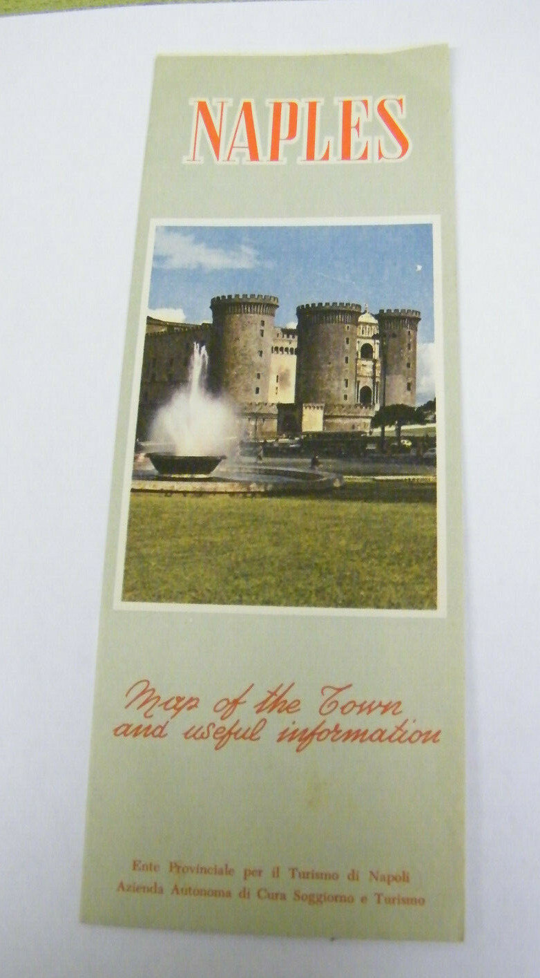 Vintage Naples Brochure Map Of Town Useful Information | eBay
