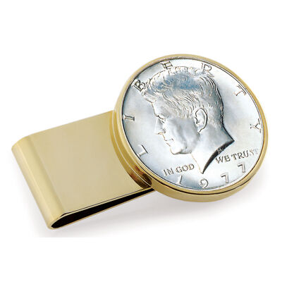 NEW Stainless Steel Goldtone Year to Remember Half Dollar Coin Money ...