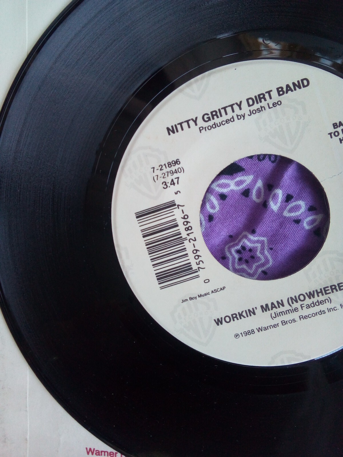 Nitty Gritty Dirt Band - Workin' Man /I've Been Lookin'. 1988 Warner ...