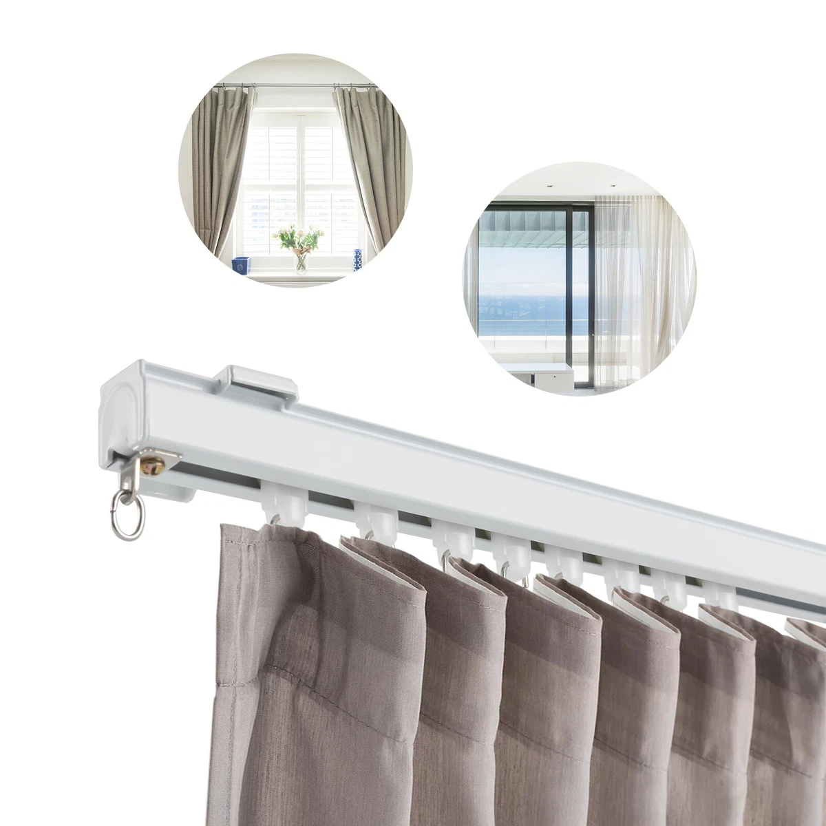 Single Curtain Track Ceiling Mounted | Shelly Lighting