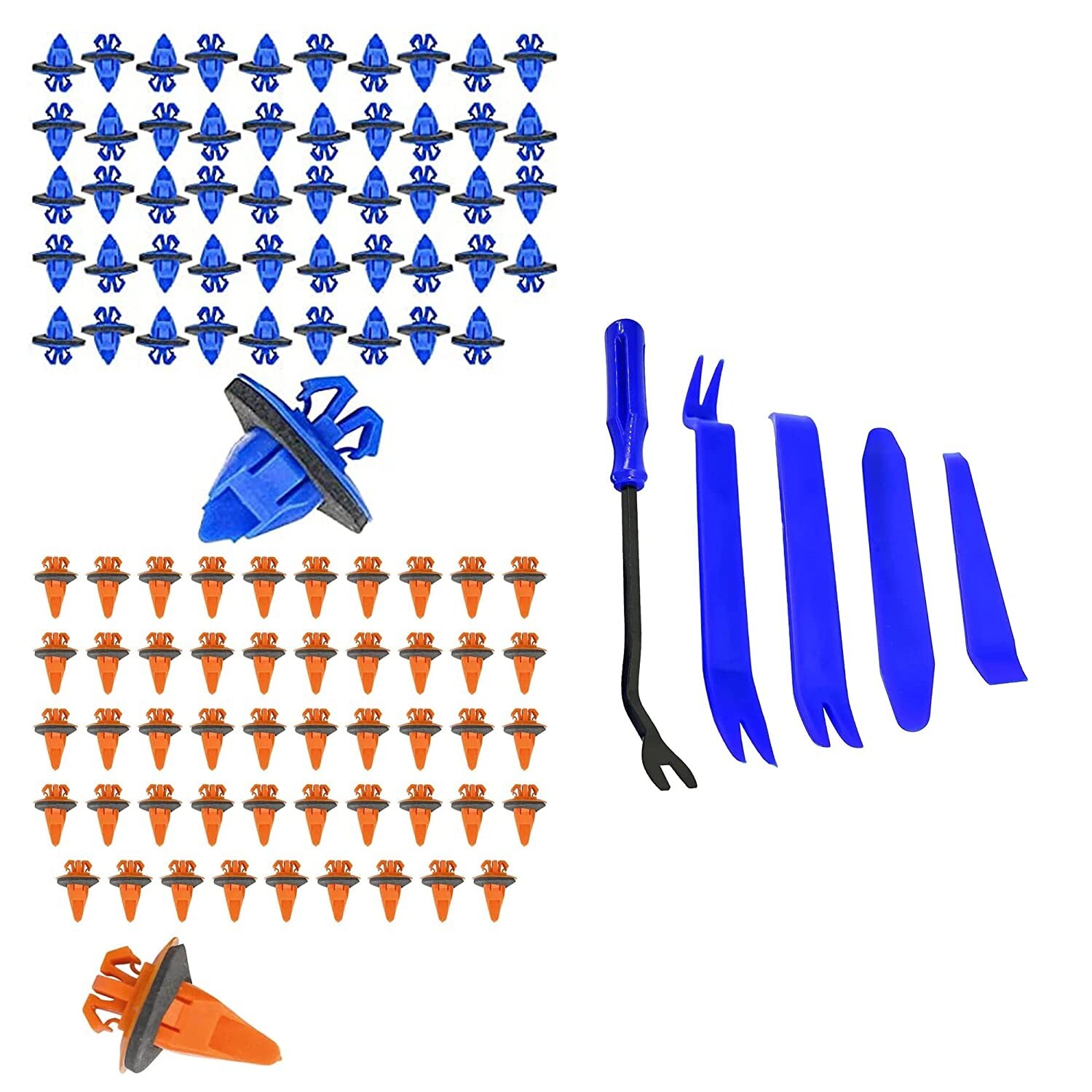 MMA 100x Rocker Molding Clips with Tools set for Toyota 75397-35010 ...