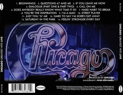CHICAGO - GREATEST HITS LIVE NEW CD 603497856602| eBay