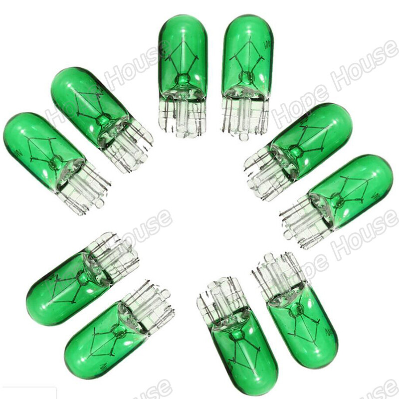 4x T10 Car Globe Halogen Bulb Green Fog light Front Side Lamp 168 W5W ...