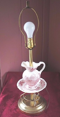 VINTAGE CERAMIC PITCHER AND BOWL TABLE LAMP | eBay