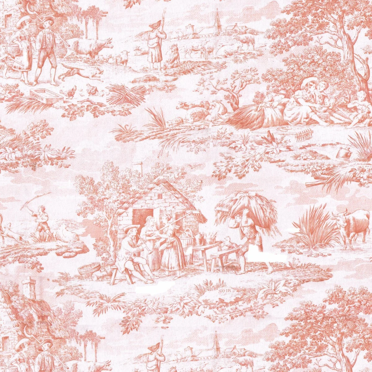 Pink Toile Fabric