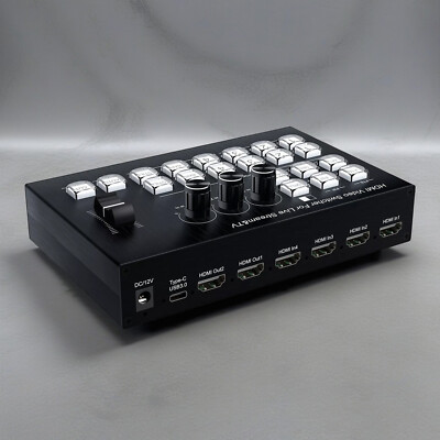 4K Video Switcher 4 HDMI Camera Streaming Live Production Broadcasting ...