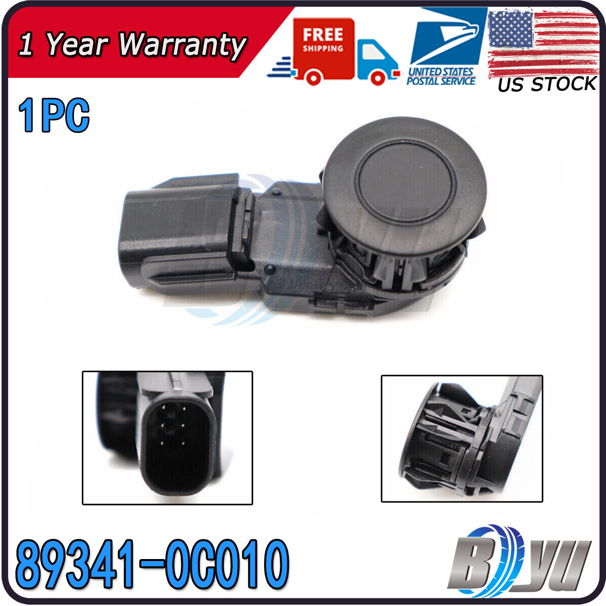 Bumper Parking Sensor Black 89341-0C010 For 2014-2018 Toyota RAV4 ...