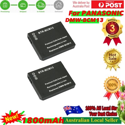 2x 1800mAh DMW-BCM13E DMW-BCM13 Battery for Panasonic Lumix DMC ZS40 ...