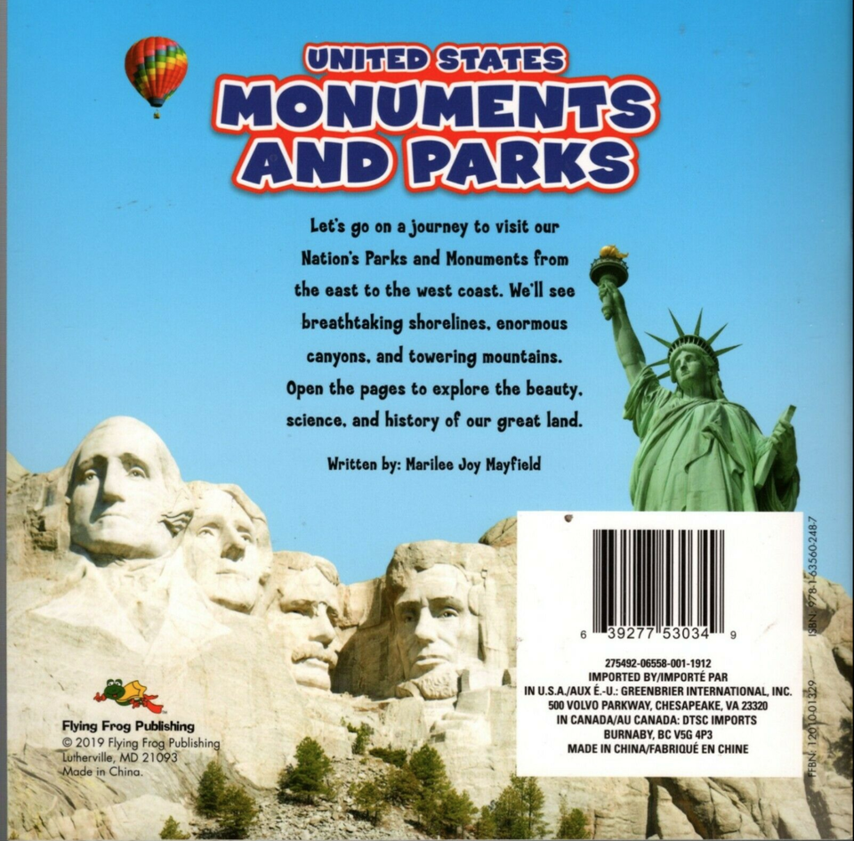 United States Monuments and Parks by Marilee Joy Mayfield NEW Paperback ...