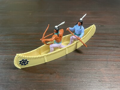Timpo Indian Canoe - Beige - Wild West - 1970's | eBay Australia