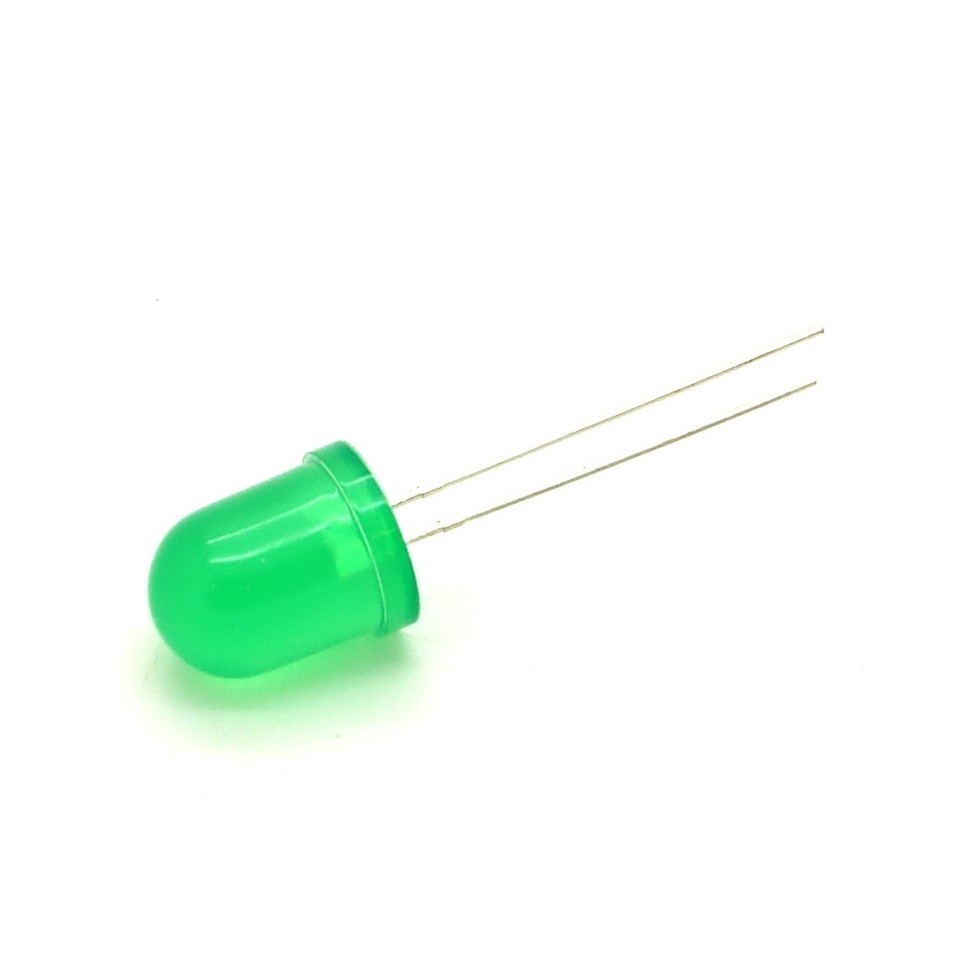 Kingbright Big Solid LED, 10mm, gewölbt, 60°, 20-70mcd, 565 nm, grün | eBay