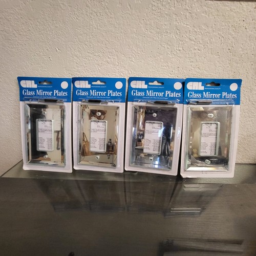 NEW IN PACKAGE Decorator Mirror Wall Plate, Beveled Edge, Real Mirror 4 ...