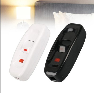 240V 10A Inline ON/OFF Button Table Lamps Desk Light Cord Cable Switch ...