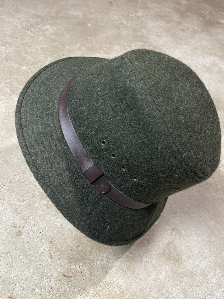 Vintage Filson Wool Packer Fedora Hat Mens S Forest Green Made in USA ...