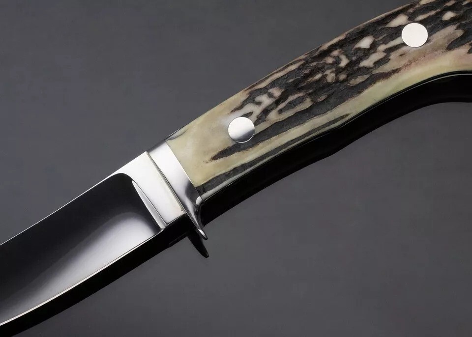 Handmade Bob Loveless Knife, Hunting Knife, Custom Handmade Knife, Stag ...
