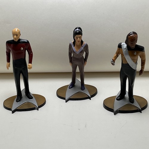 Star Trek 1992 Hamilton PVC Figure Lot of 3 Picard Troi And Worf VTG ...