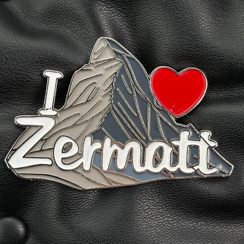 SWITZERLAND🇨🇭METAL FRIDGE MAGNET I LOVE ZERMATT TOWN WITH HEART AND ...
