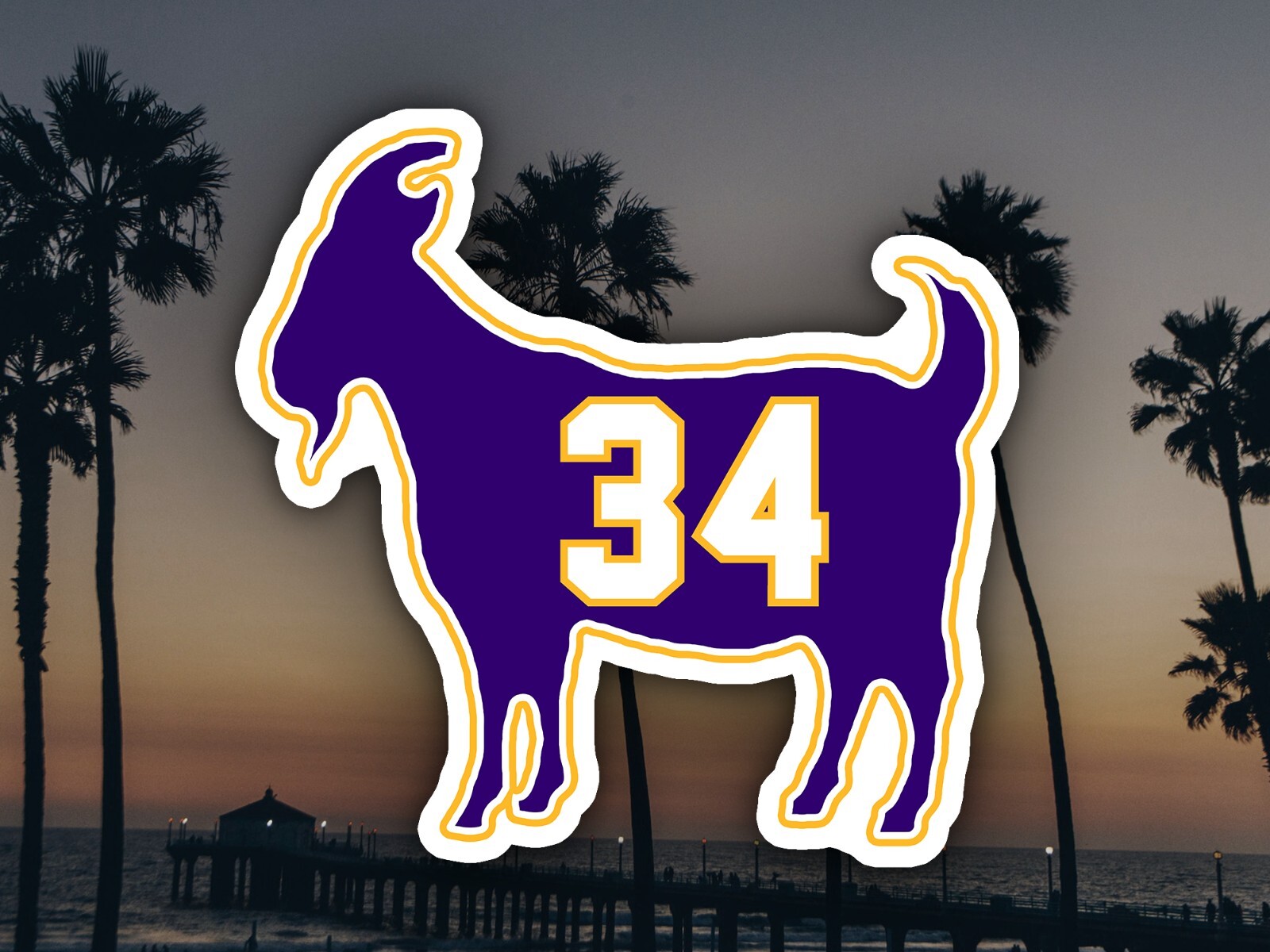 Shaquille O'Neil Goat 34 Waterproof Vinyl Sticker Decal Art | eBay