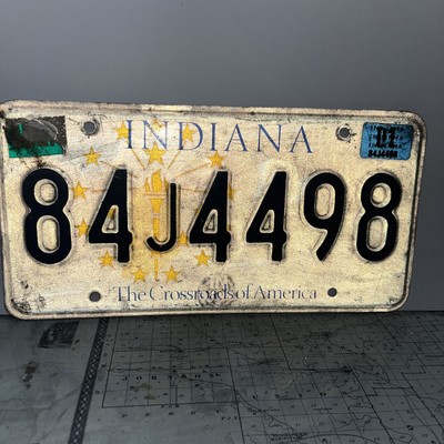 Vintage Indiana License Plate - - Single Plate 2001 Crafting Birthday ...